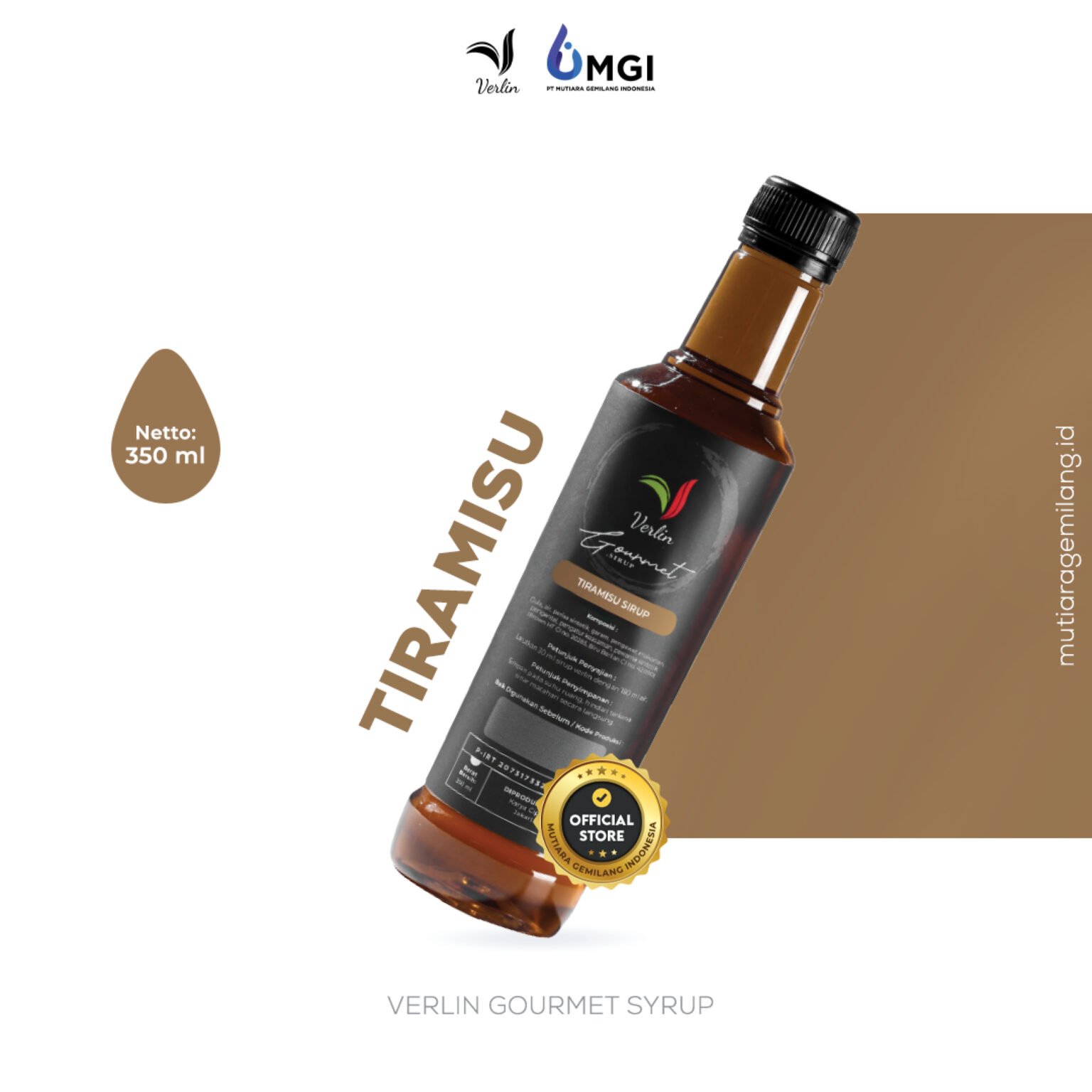VERLIN Gourmet Syrup Tiramisu - Bubuk Minuman Verlin